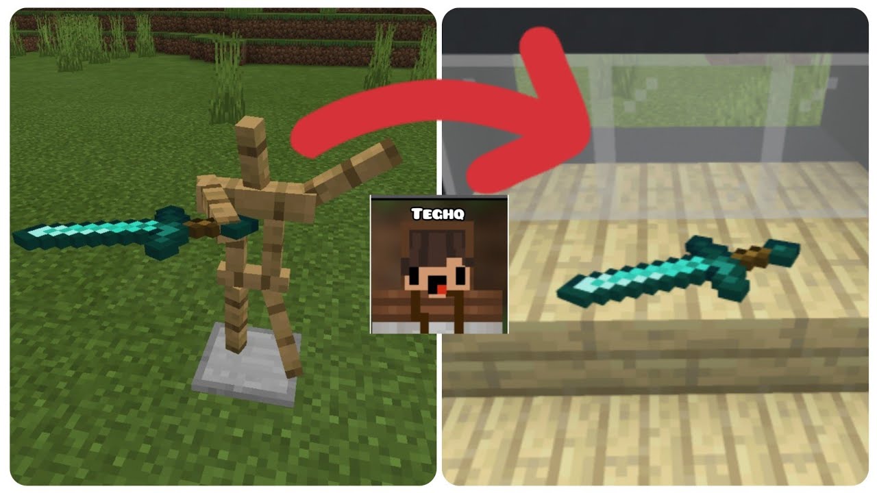 MINECRAFT: HOW TO MAKE A PLACEABLE SWORD - YouTube