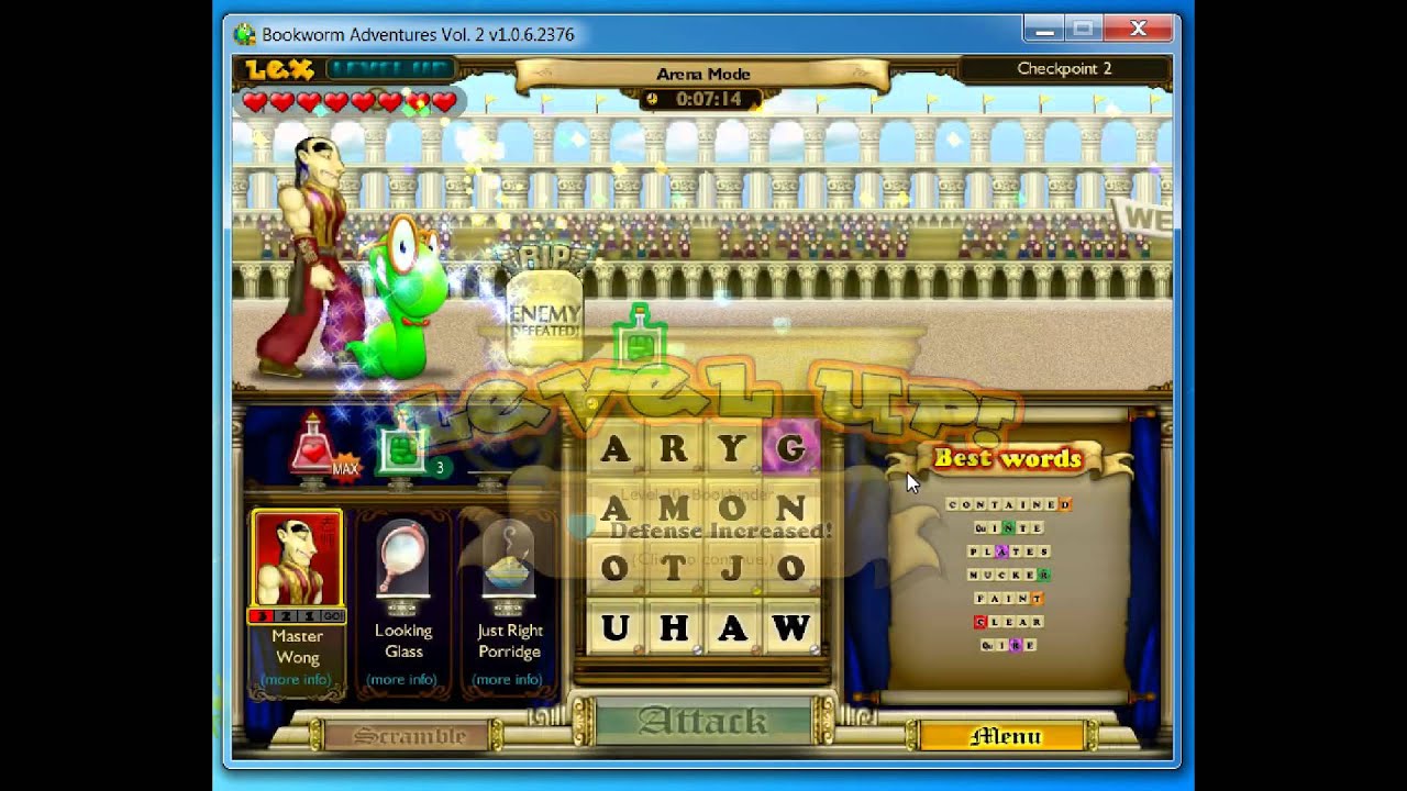 Let's Play Bookworm Adventures 2 - Bonus 5: "Arena - Part 1" - YouTube