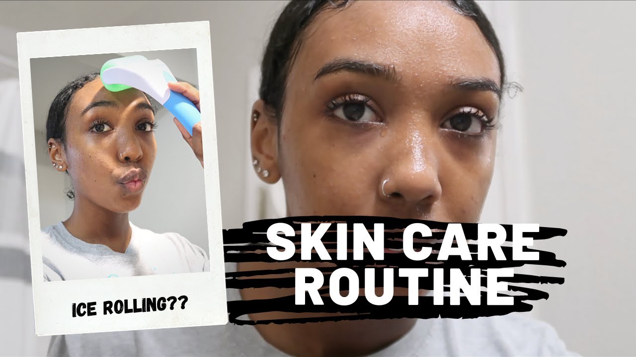 SIMPLE SKIN CARE ROUTINE FOR SENSITIVE SKIN 2021 | ICE ROLLER?? - YouTube