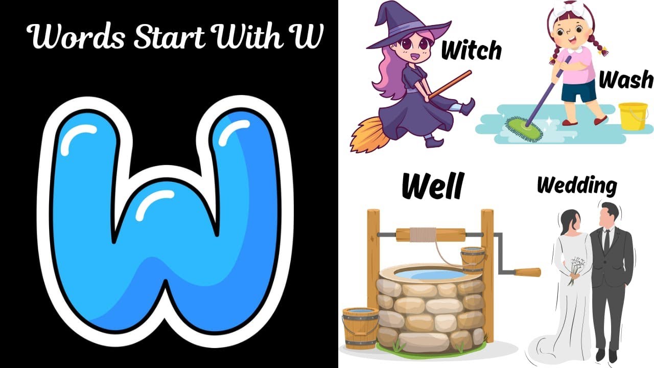words start with W, Letter W For Kids, W words, Letter W vocabulary ...