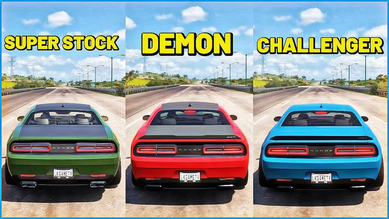 FH5 DRAG RACE! DODGE SUPER STOCK V DODGE SRT DEMON V CHALLENGER SRT ...