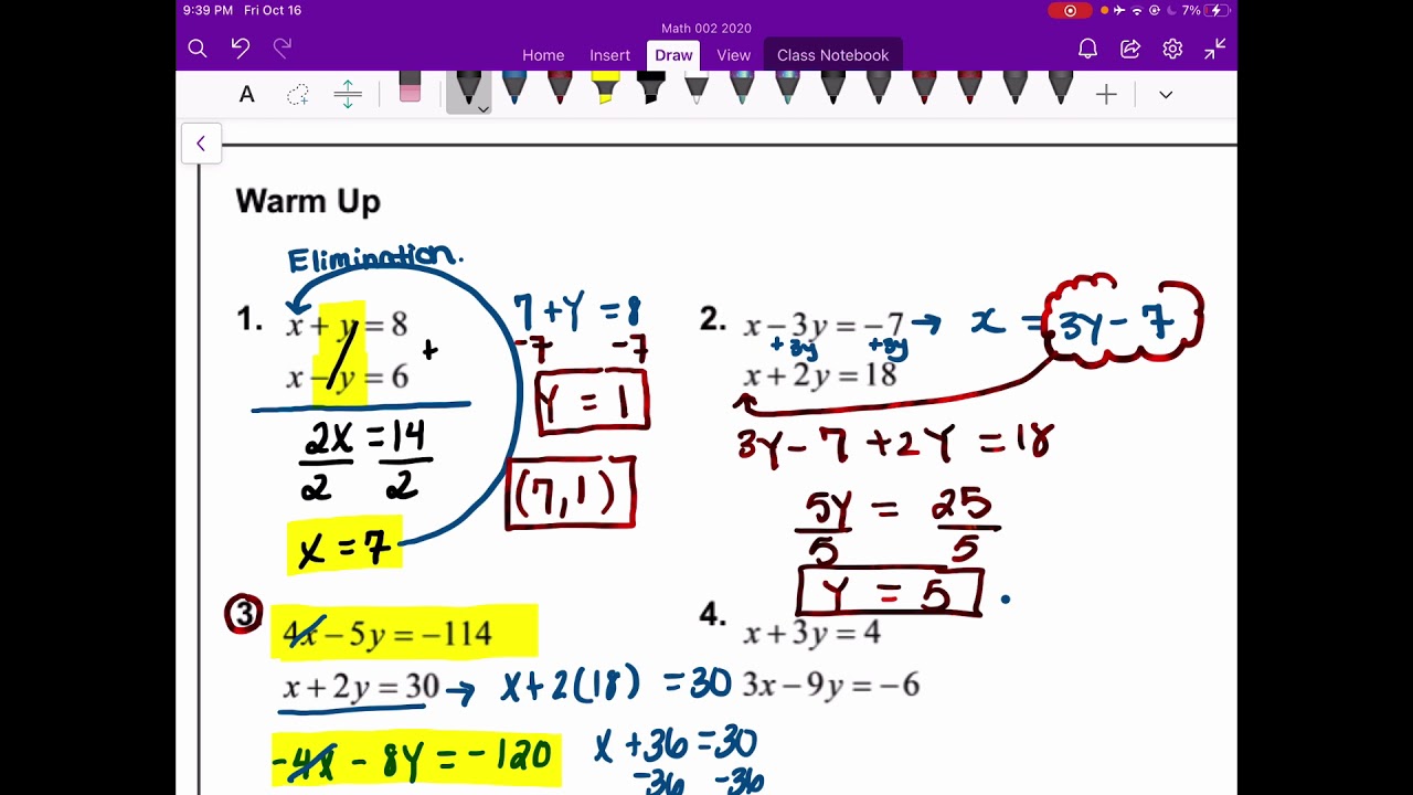 Math 002 Systems Special Cases - YouTube