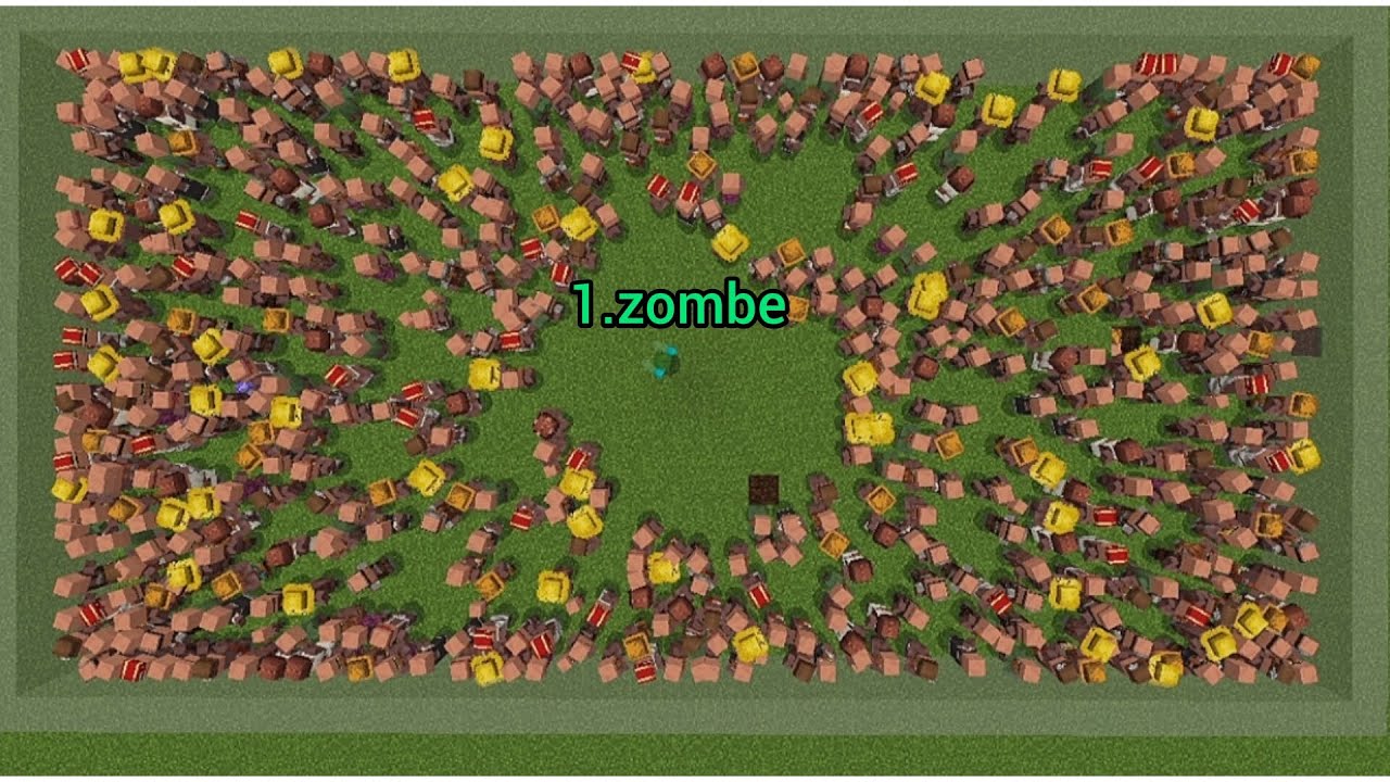 1 Zombie vs 1000 villager 🤯 Minecraft - YouTube