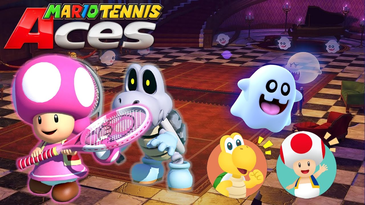 Mario Tennis Aces - Toadette & Dry Bones vs Koopa Troopa & Toad ...