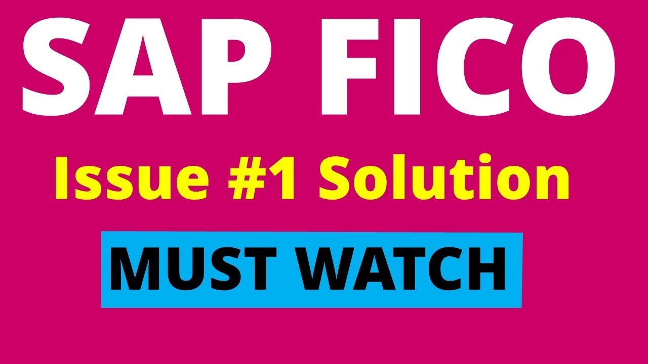 SAP FICO REAL TIME Ticket # 1 Solution - YouTube