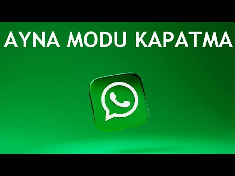 Whatsapp Ayna Modu Kapatma