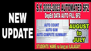 S.Y. 2022-2023 DepEd Data Auto Fill SCHOOL FORM 2 (SF2)... | Doovi