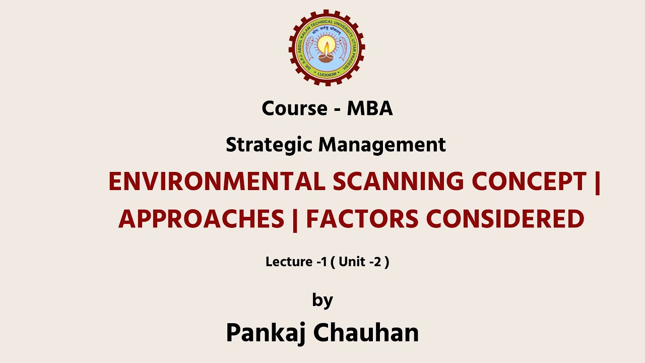 Strategic Management Environmental Scanning Concept | Approaches ...