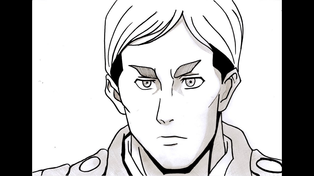 No.1187 [ ATTACK ON TITANS ] HOW TO DRAW ERWIN SMITH エルヴィン・スミス - YouTube