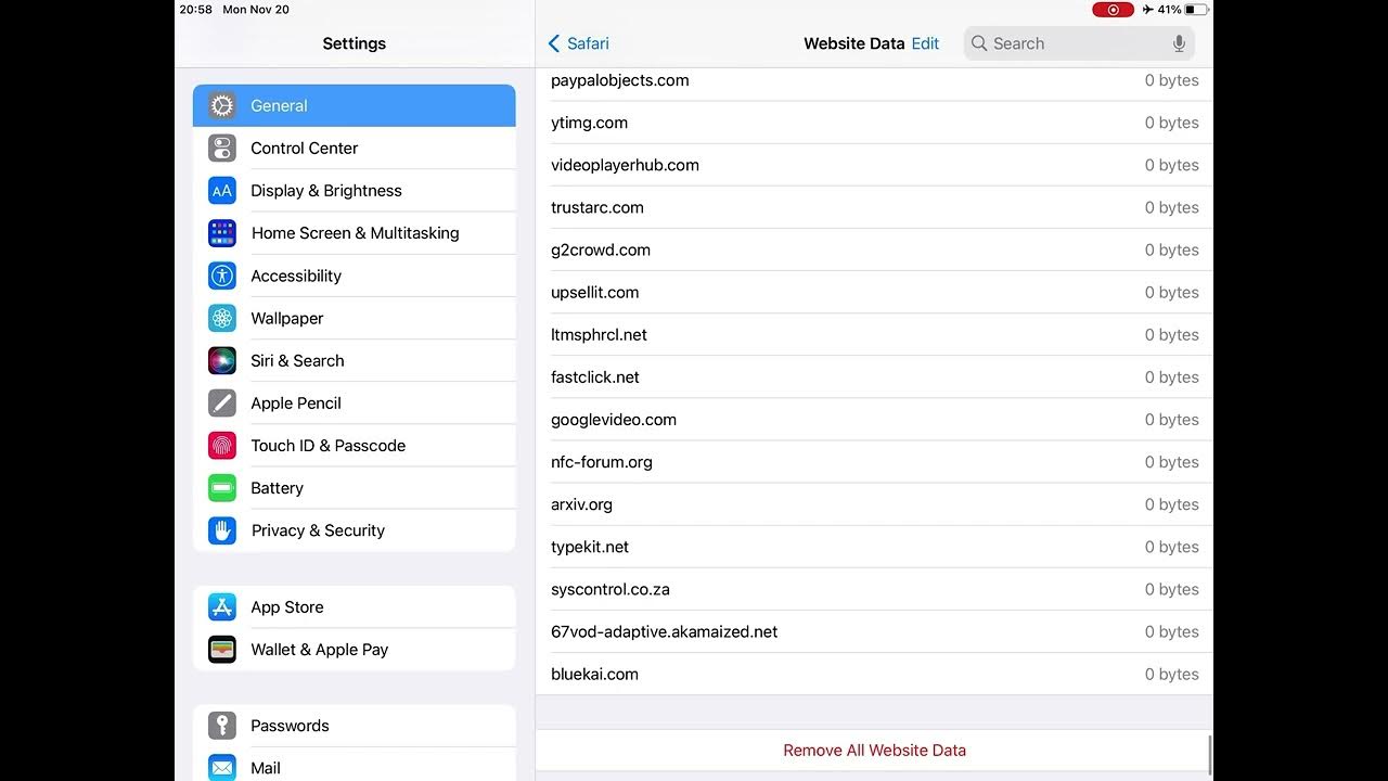 Darkweb (MDM) ipad - (Mobile) Safari website data stub entries and logs - YouTube