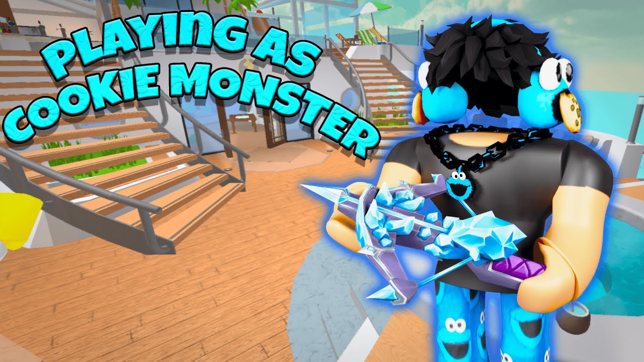 I Played MM2 as COOKIE MONSTER... *Funny Moments!* - YouTube