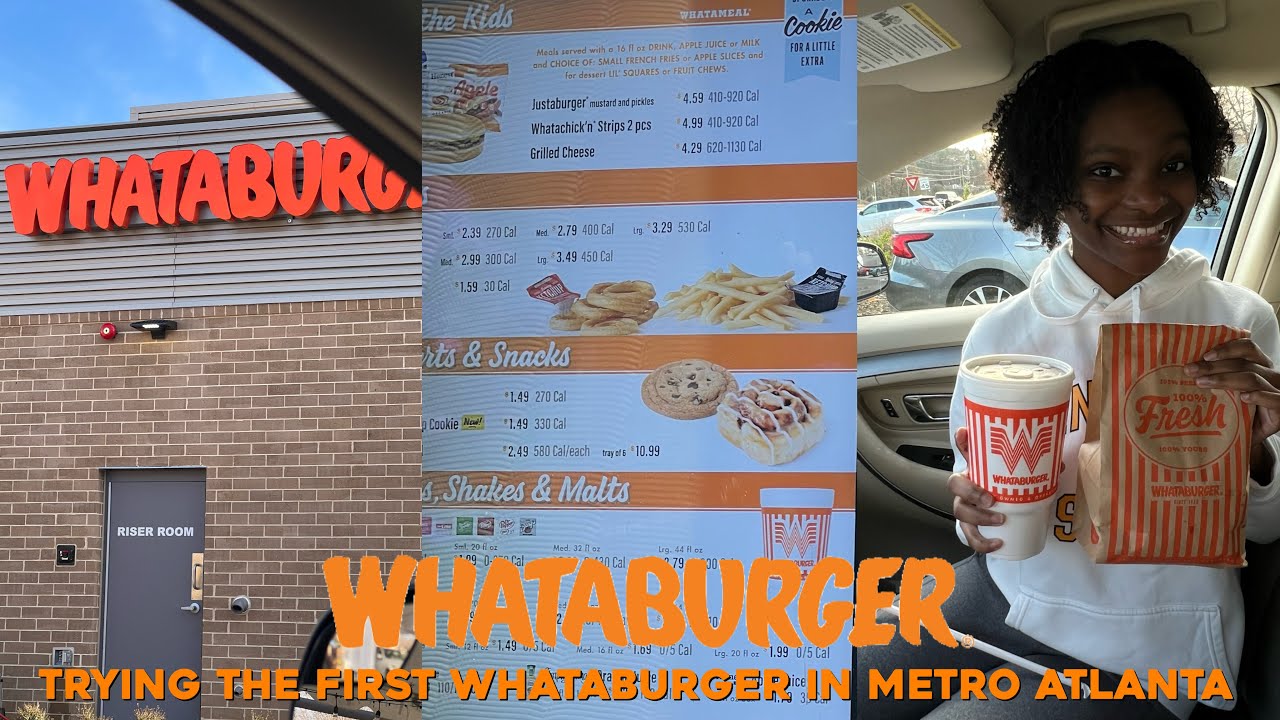 TRYING THE FIRST WHATABURGER IN METRO ATLANTA KENNESAW GA + HONEST ...