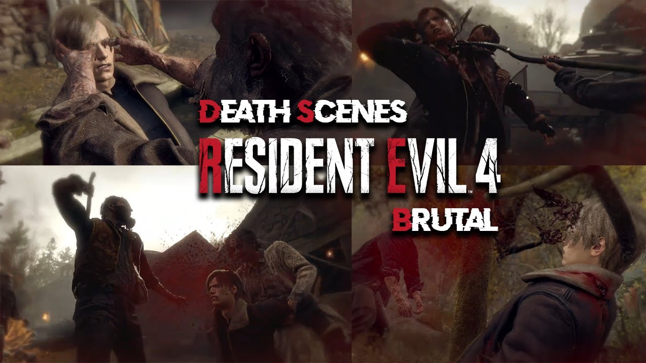 ALL LEON DEATH SCENES & ANIMATIONS | RESIDENT EVIL 4 REMAKE CHAINSAW ...