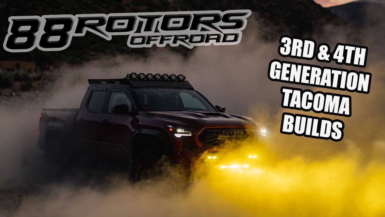BUNCH OF TACOMA BUILDS ROLLING OUT OF 88 ROTORS OFFROAD! - YouTube