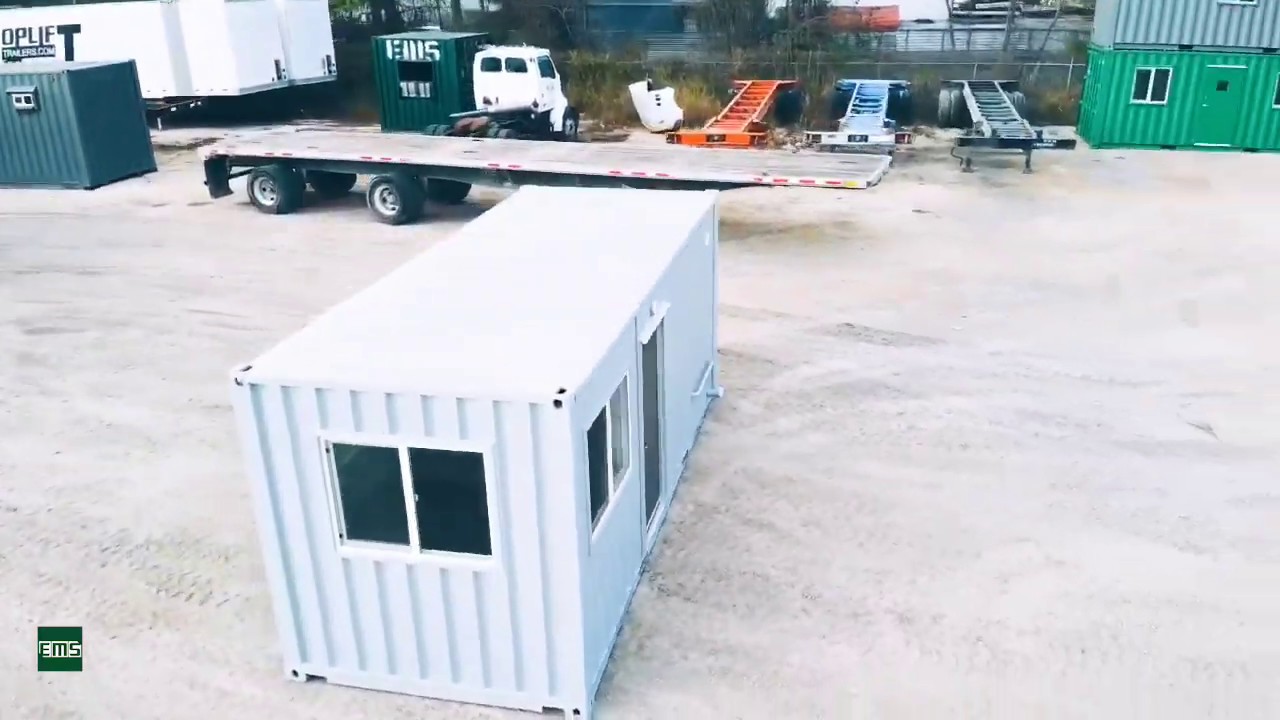 We built a Guard House using a Shipping Container - YouTube