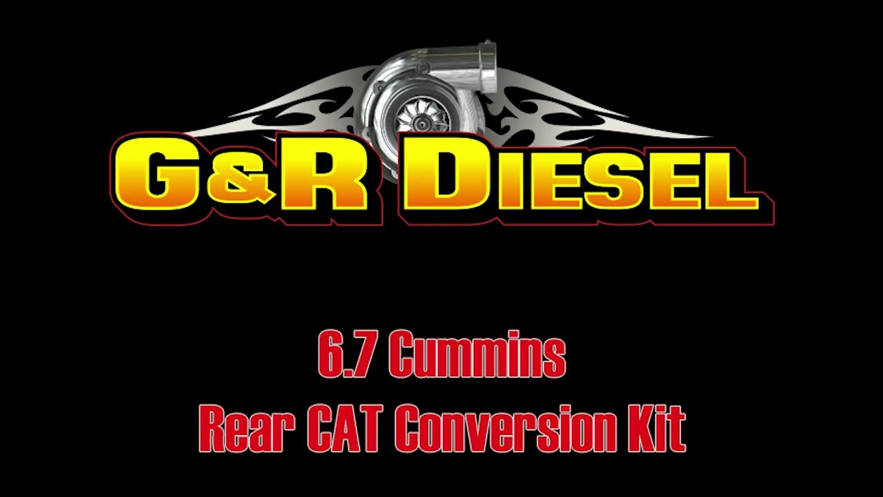 6 7 Cummins Rear Frame Mounted CAT Conversion Kit - YouTube