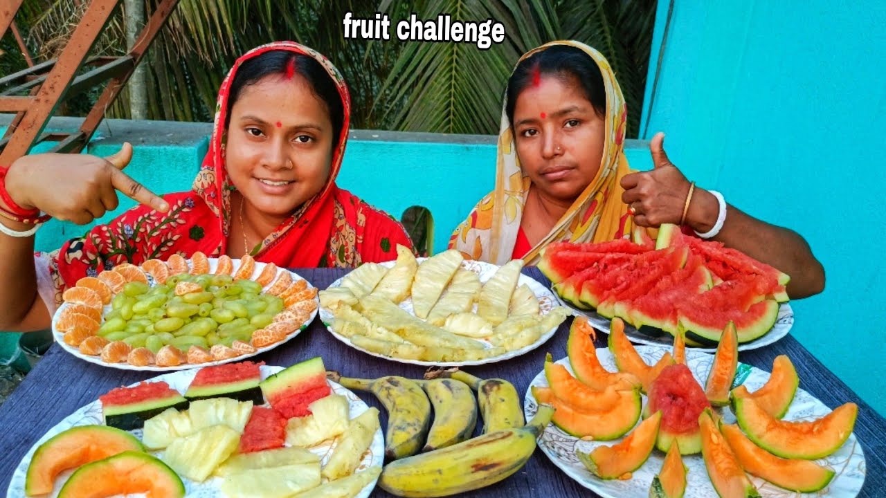 fruit challenging video || orange pineapple 🍍watermelon🍉banana🍌grapes🍇 ...