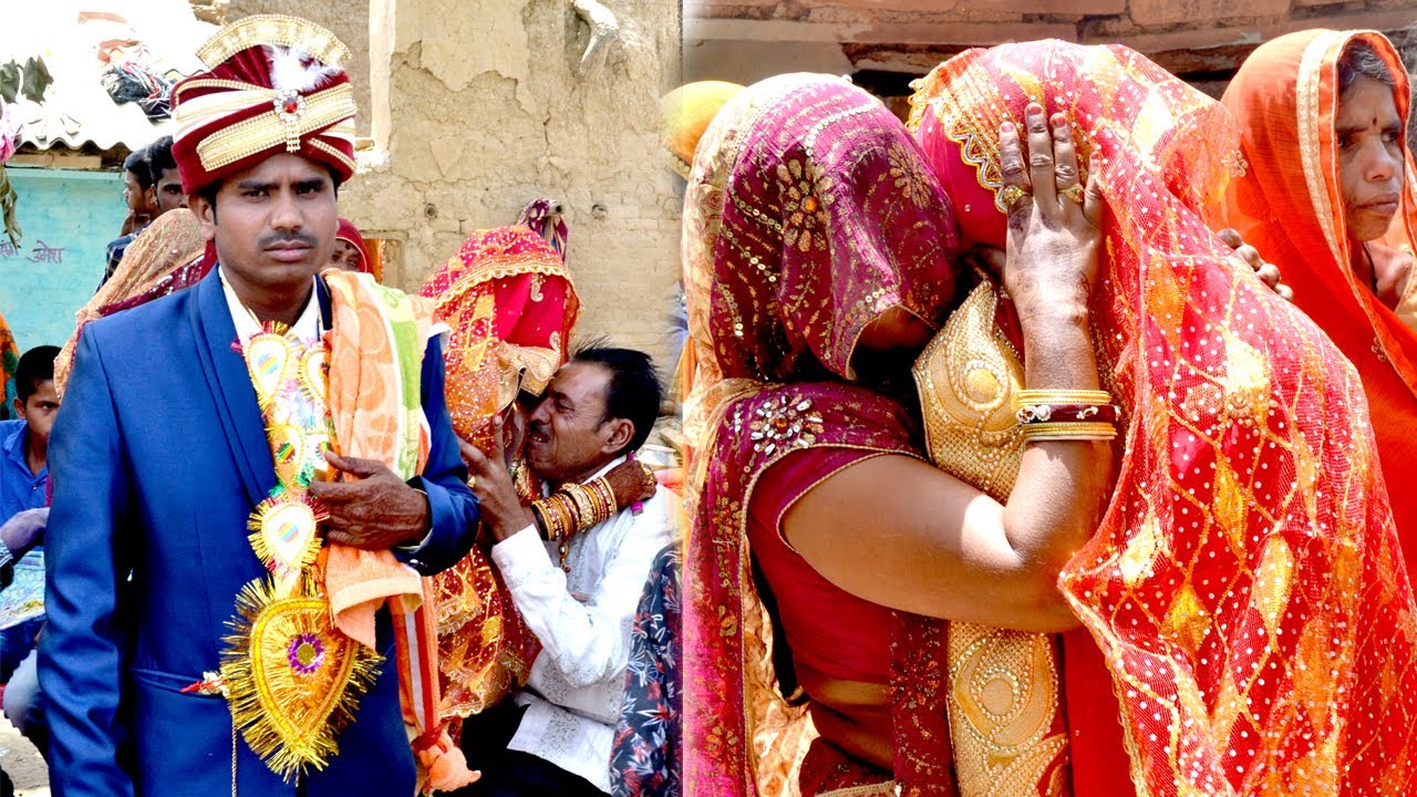 Gaon ki shaadi ki bidai rasam ceremoney// asheesh sang sadhna// babul ...