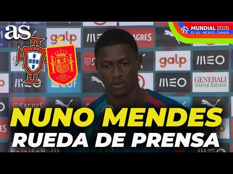 NUNO MENDES en RUEDA de PRENSA COMPLETA antes del PORTUGAL vs ESPAÑA | MUNDIAL 2026