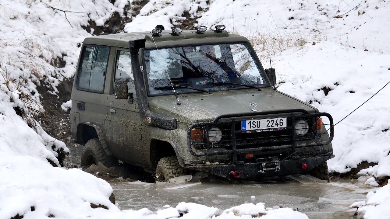 4K 4x4 offroad Toyota Land cruiser LJ70 2,4 in Kavoň polygon 17.02.2018 ...
