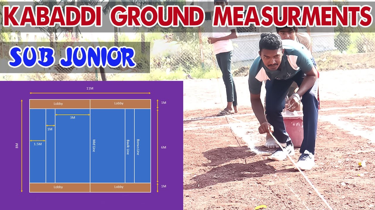 KABADDI GROUND MEASURMENTS | SUB JUNIOR KABADDI GROUND | - YouTube