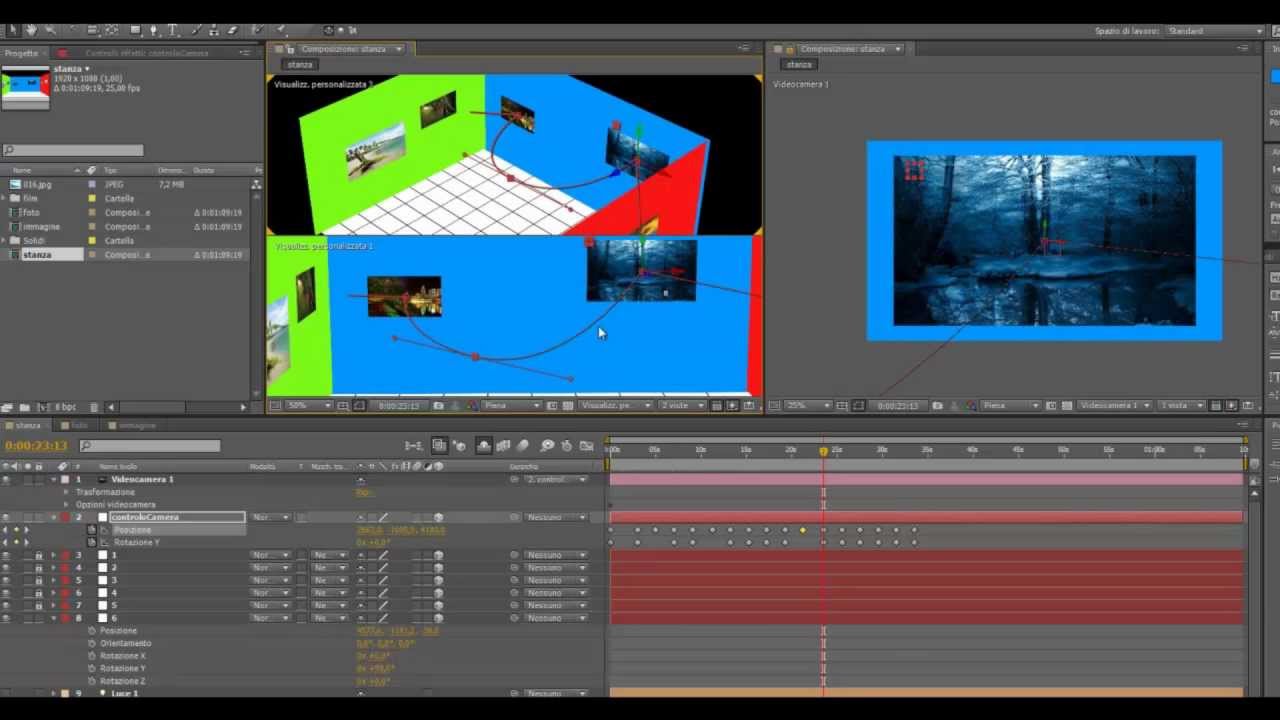 Tutorial After Effects "ANIMAZIONE CAMERA" 4 Parte - YouTube
