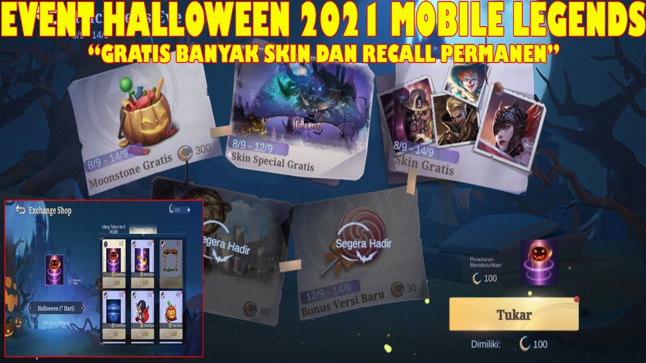 EVENT HALLOWEEN 2021 MOBILE LEGENDS GRATIS SKIN HALLOWEEN MLBB - YouTube