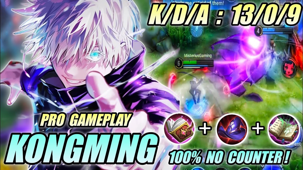 KONGMING 100% NO COUNTER! BEST ITEM BUILD - PRO GAMEPLAY PERFECT SKILL ...