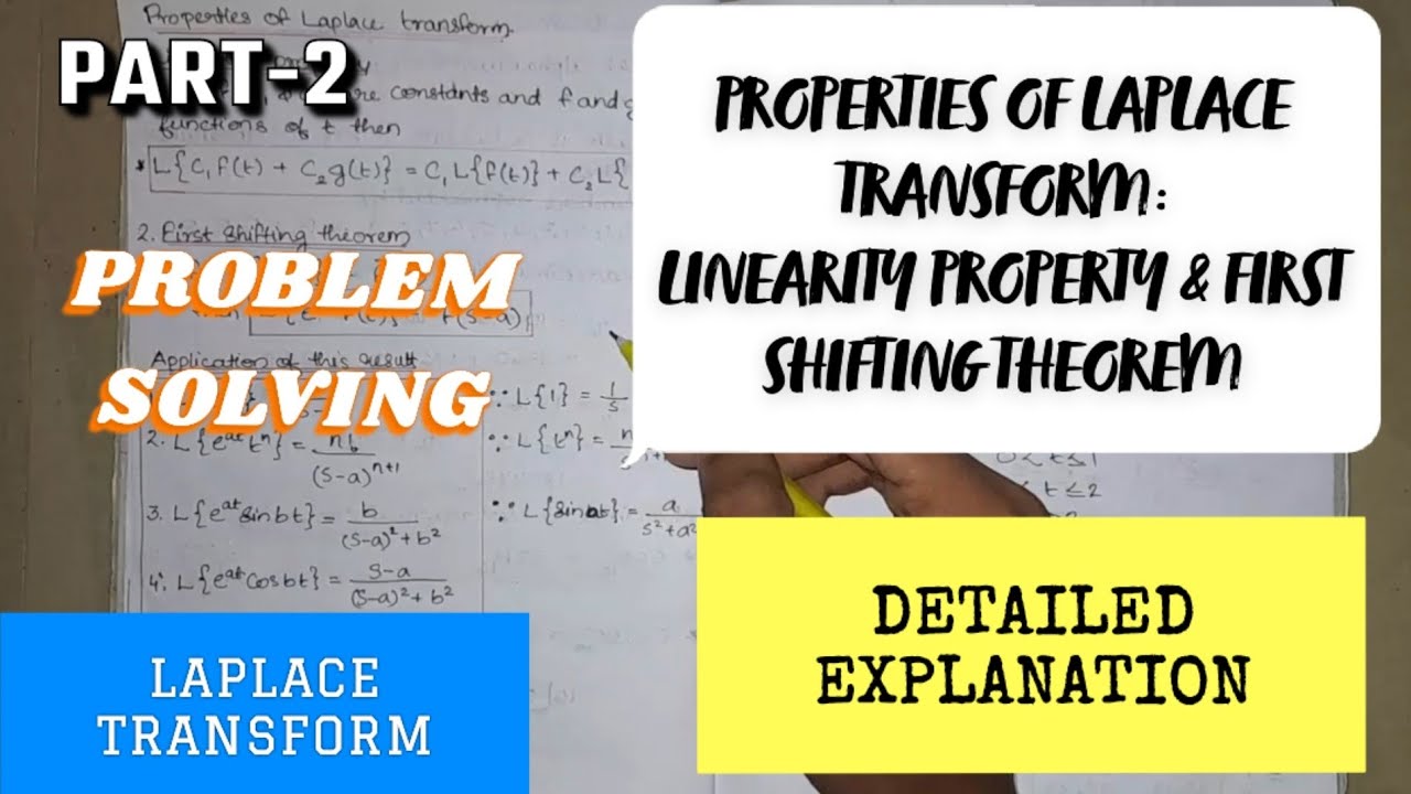 Linearity property & First shifting theorem| Properties of Laplace ...