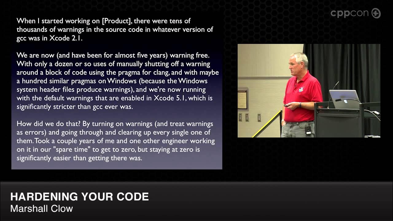 CppCon 2014: Marshall Clow "Hardening Your Code" - YouTube