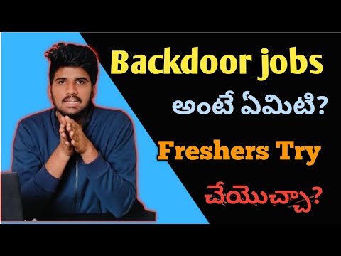 What is backdoor jobs|| can freshers try for backdoor jobs|| #freshers ...