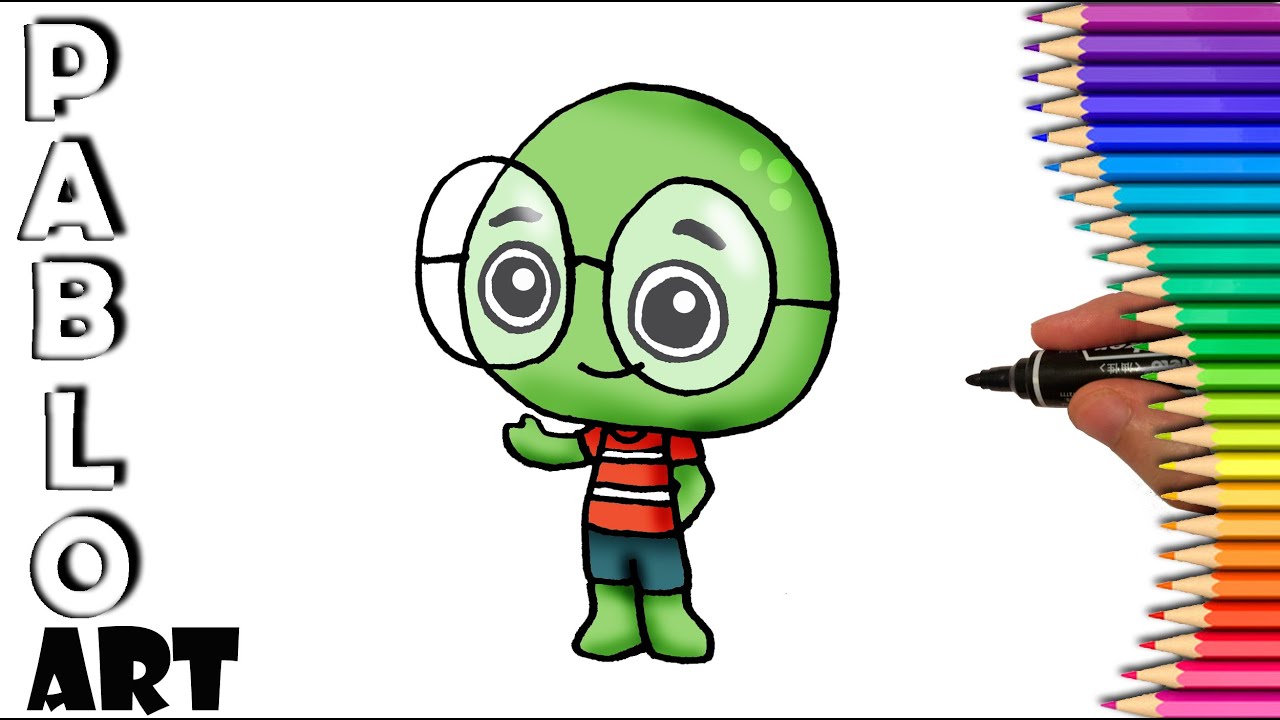 How to draw Theo from Junior on the Job | step by step - YouTube