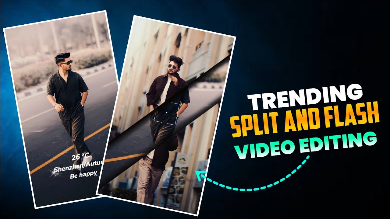 New Trending Reels Video Editing | Split Screen And Flash Effect Capcut ...