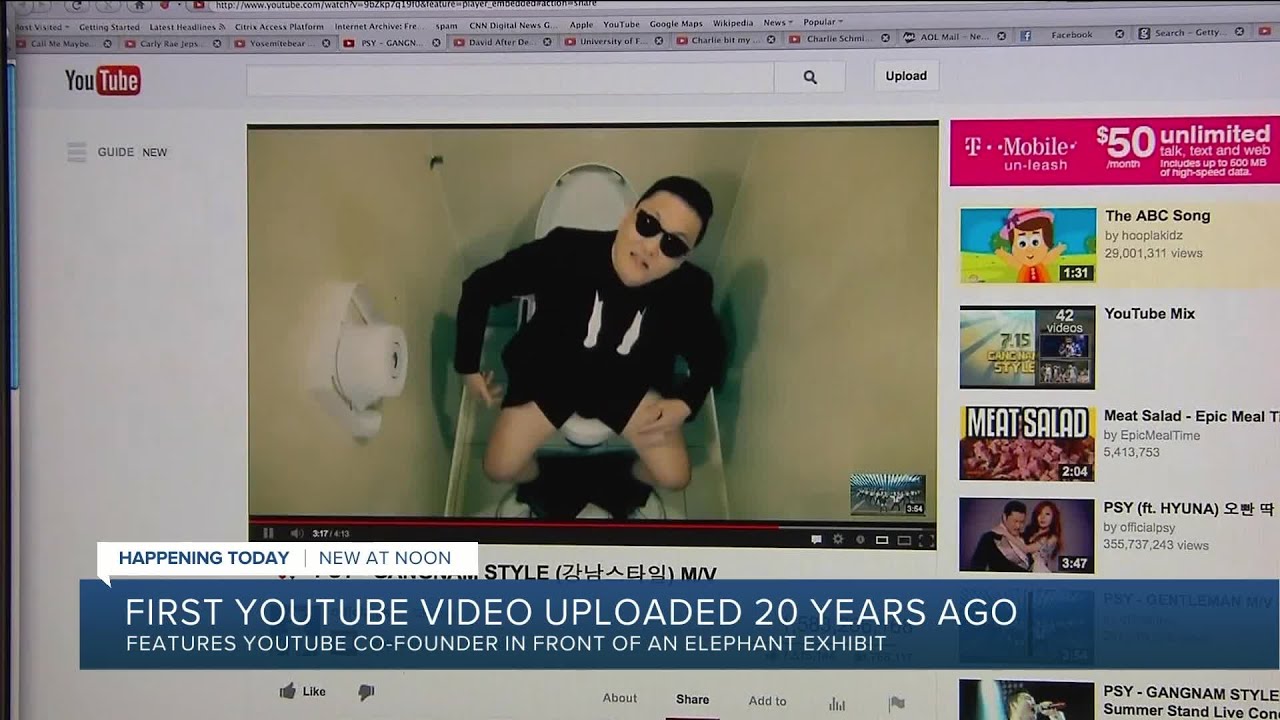 First video clip, 'Me at the Zoo,' uploaded to YouTube 20 years ago ...