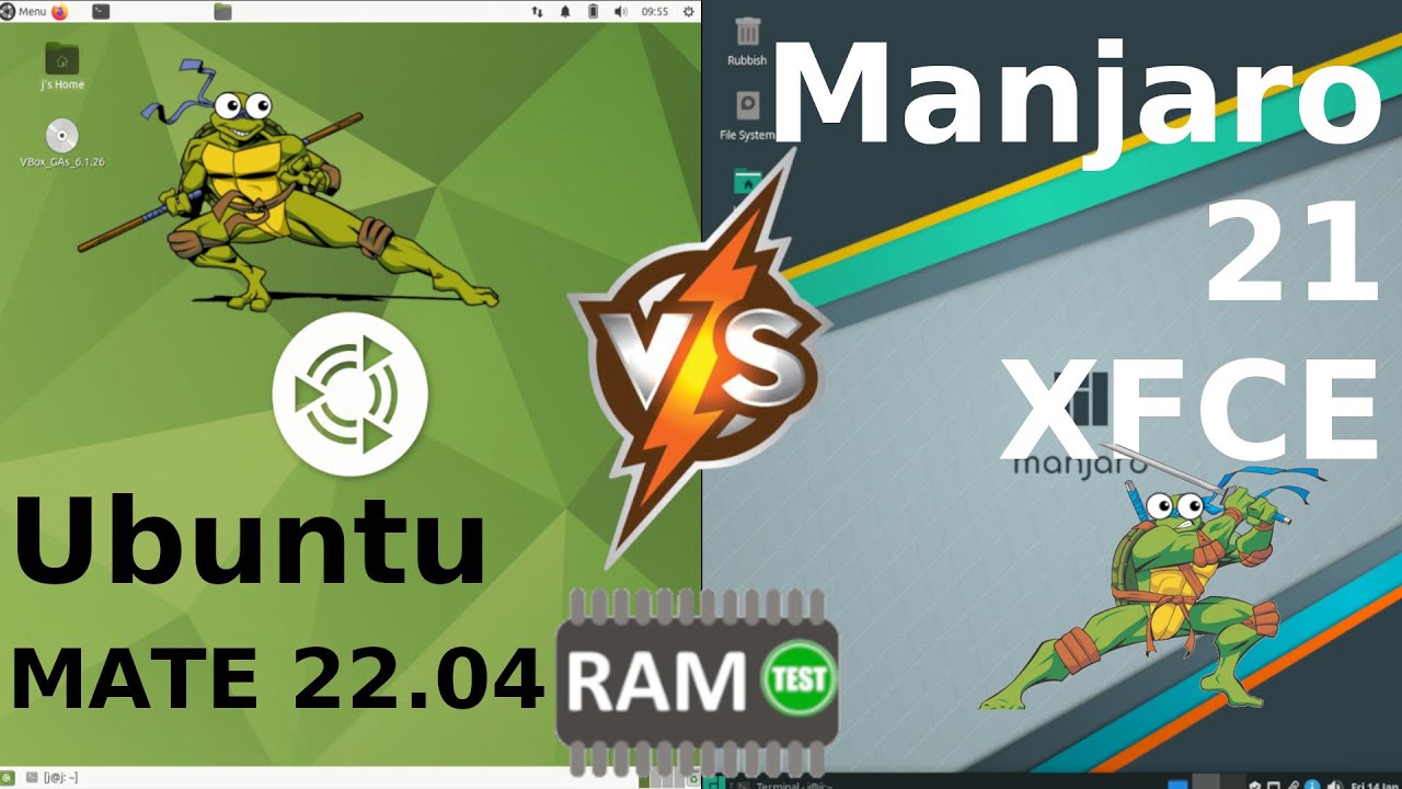 Ubuntu Mate 22.04 vs Manjaro 21 (XFCE): RAM Usage - YouTube