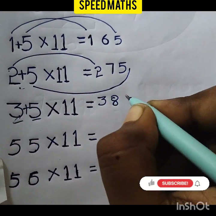 ANY TWO DIGIT NUMBER MULTIPLICATION IN 11 SPEEDMATHS - YouTube