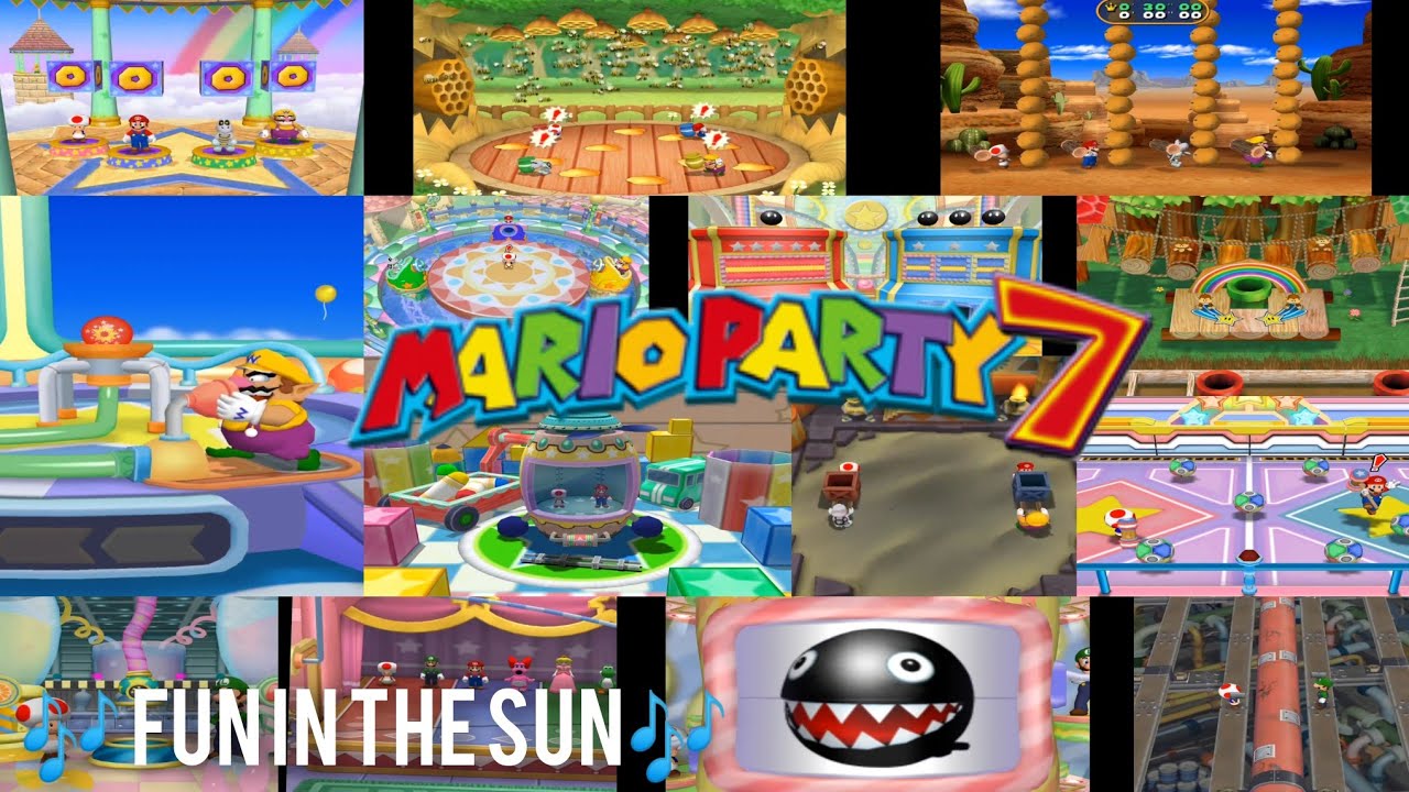 Mario Party 7 “Fun in the Sun” minigames - YouTube
