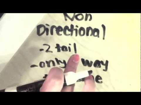 Directional vs Nondirectional Tests - YouTube