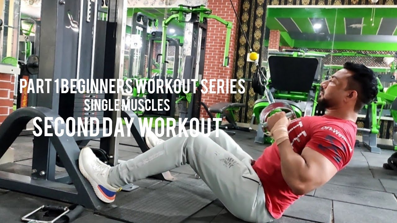 day :- 2 beginners workout series | single muscle second day workout ...
