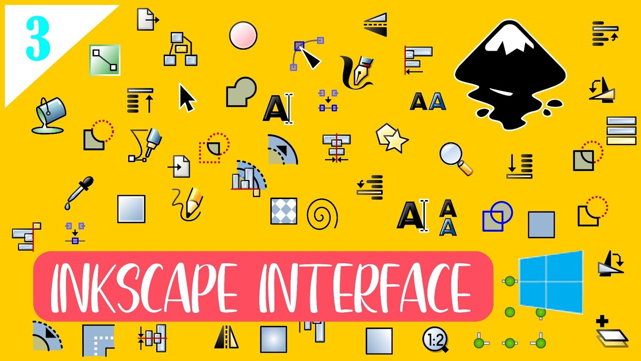 Ep 3. Inkscape | Interface of Inkscape 1.1 | Menu | Tool box | Draw rectangle| Bangla | Digital ...