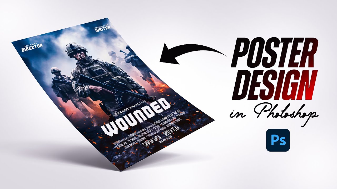 Movie Poster Design in Photoshop for Complete Beginner !! - YouTube