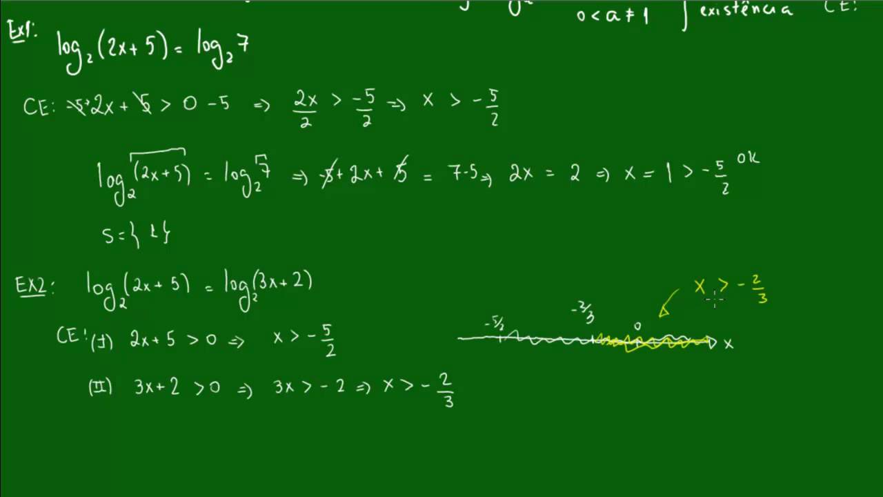 Equações logarítmicas - Exemplo 2 - YouTube