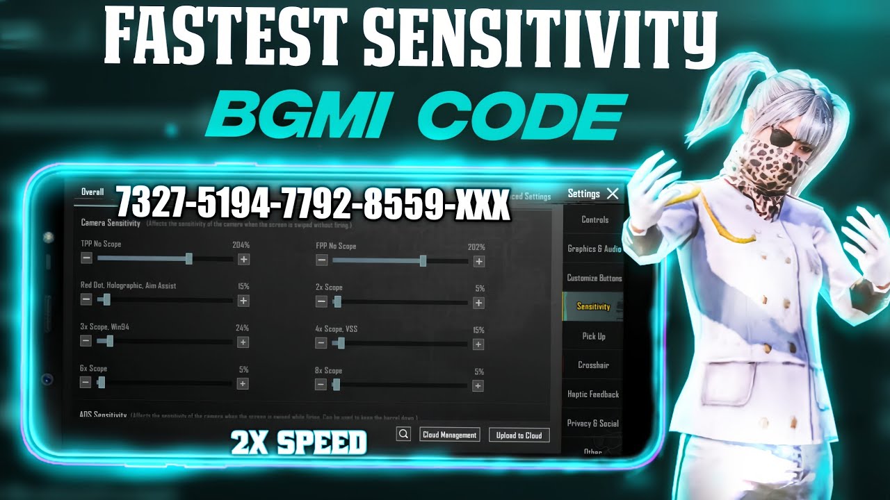 Bgmi Fast movement Sensitivity | Zero Recoil best sensitivity In bgmi ...