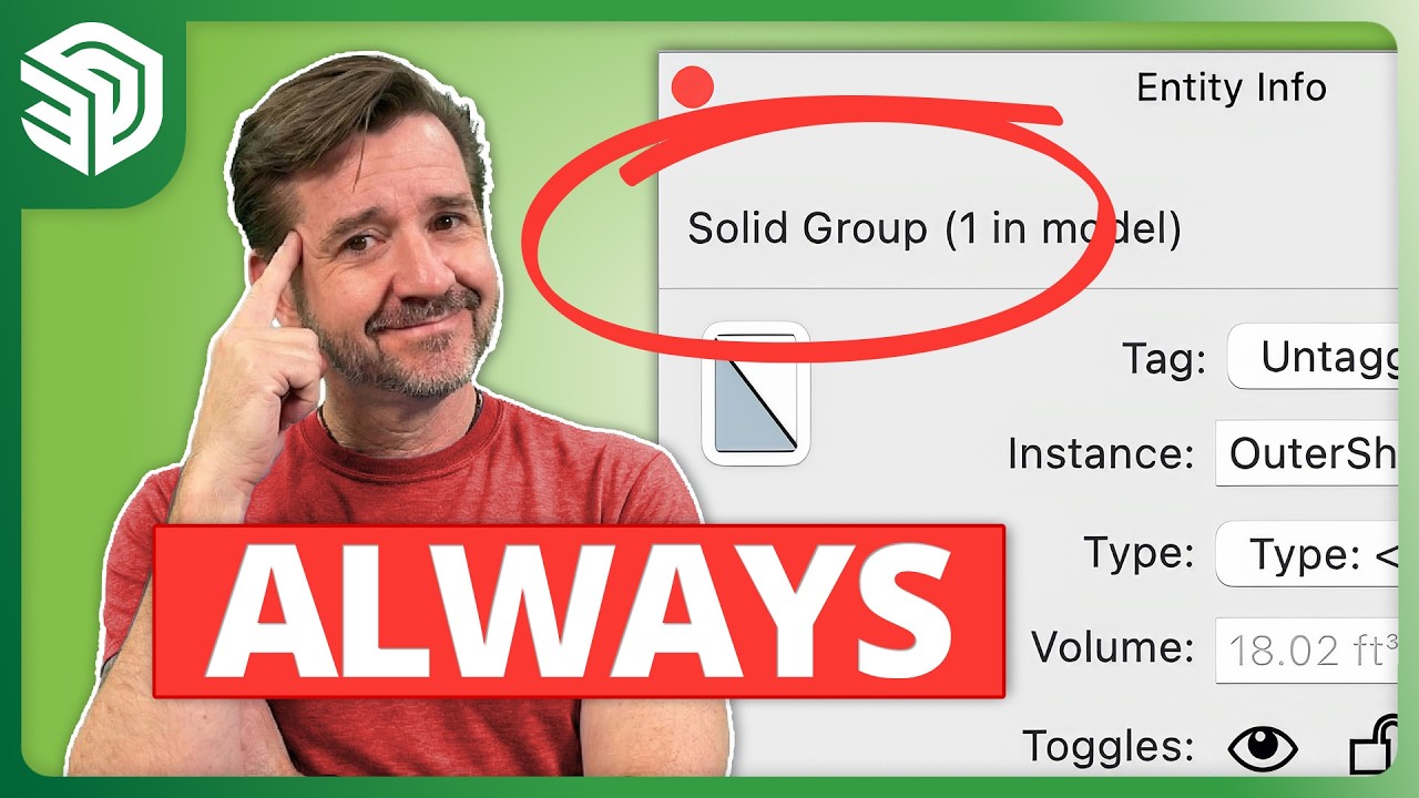 Why I ALWAYS Model Solids in SketchUp - YouTube