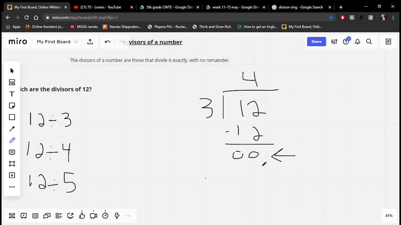 Divisors Of A Number Youtube