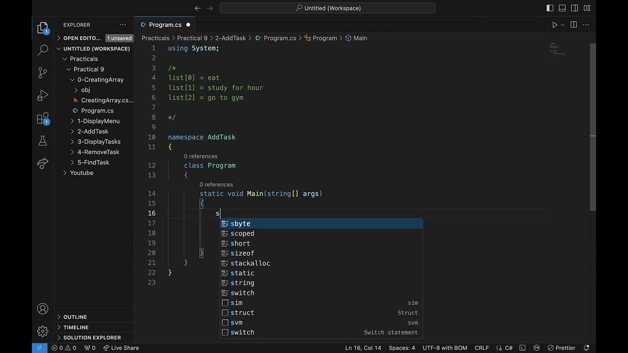 0 creating array - YouTube
