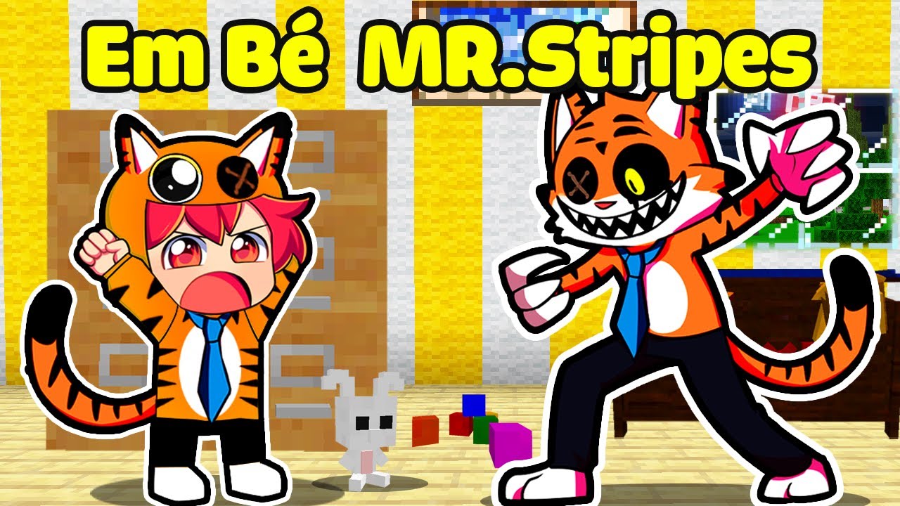 HACHI 24 GIỜ LÀM EM BÉ HỔ MR.STRIPES SIÊU ĐÁNG YÊU TRONG MINECRAFT ...
