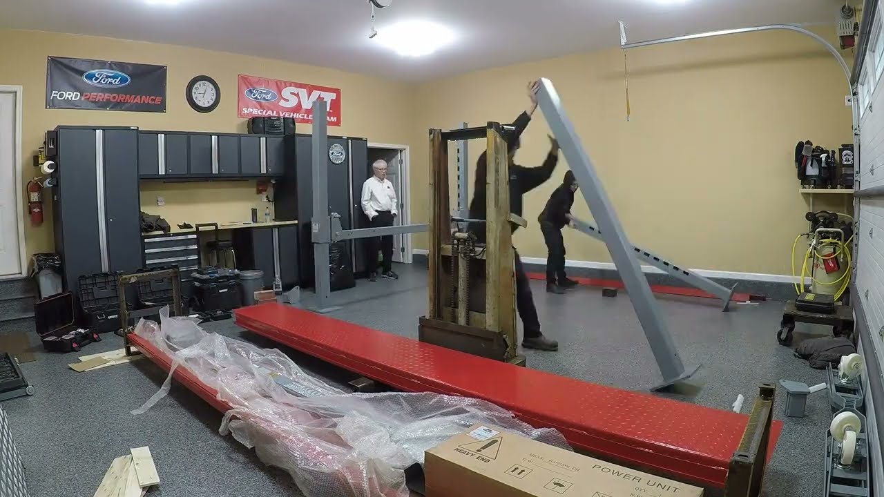Advantage Lifts 4 Post Installation Time Lapse - YouTube