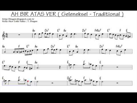 Nota Akor Eşlik - Ah Bir Ataş Ver (La)  -2-