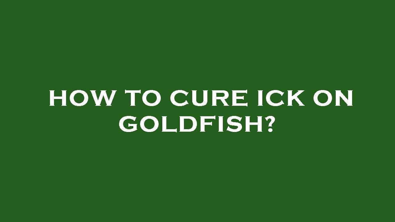 How to cure ick on goldfish? - YouTube